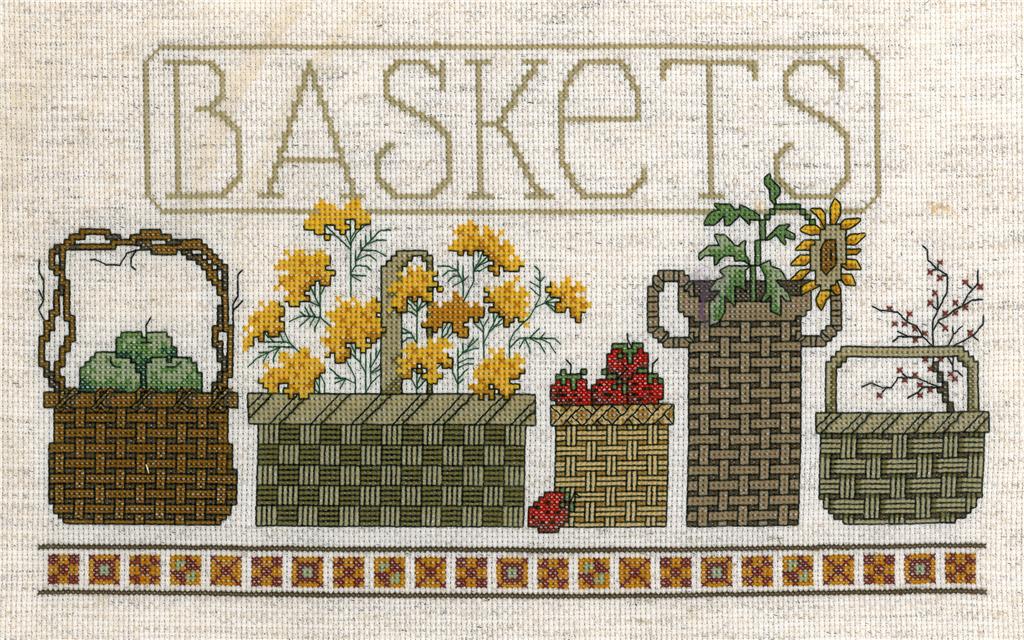 "Baskets" | Cross Stitch Design at Imaginating