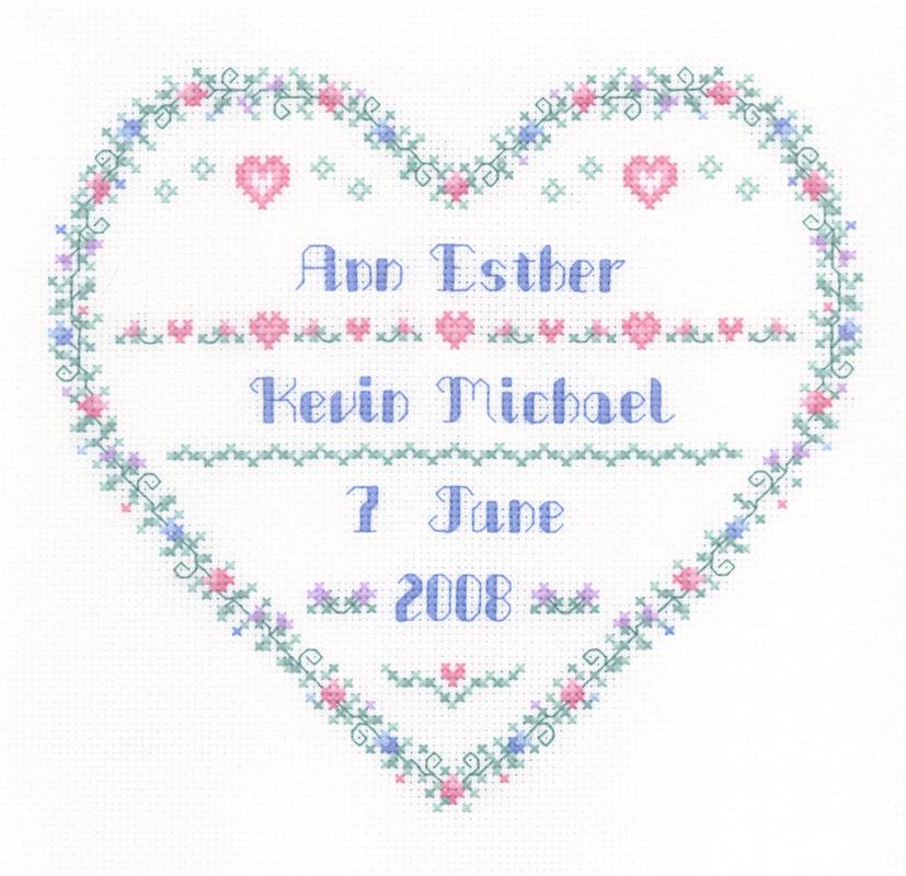 "Wedding Heart" | Cross Stitch Design at Imaginating